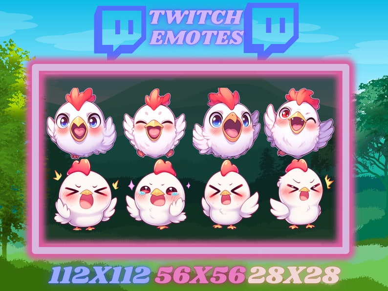 6 Chicken/rooster Twitch Emotes - Etsy