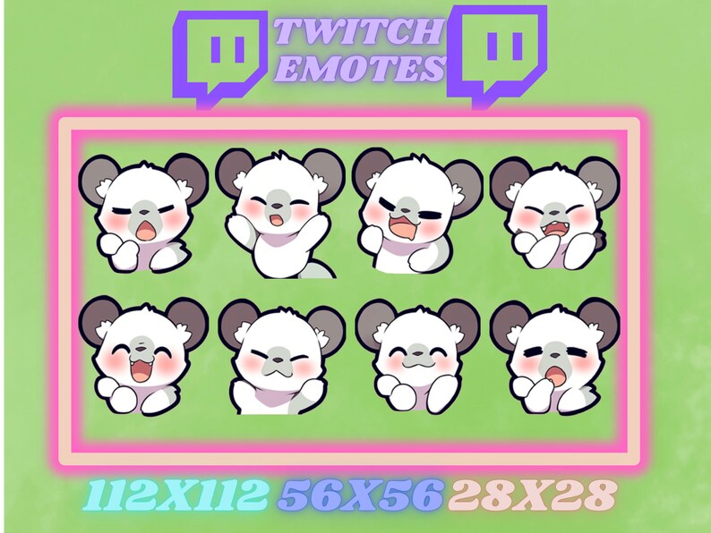8 Koala Twitch Emotes - Etsy