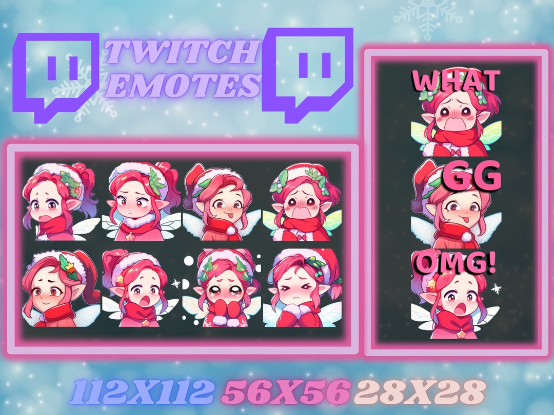 11 Christmas Themed Fairy Twitch Emotes - Etsy