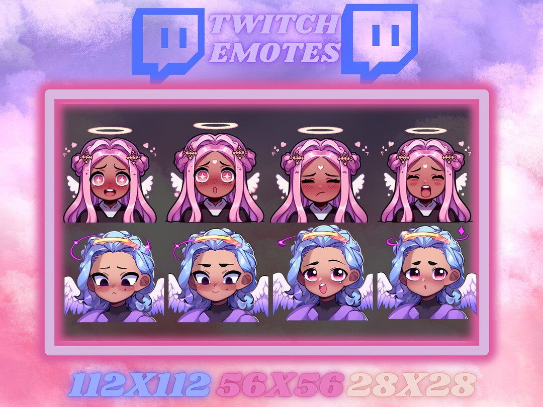 8 Adorable Angel Twitch Emotes - Etsy