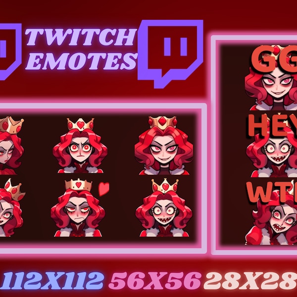Queen Twitch Emotes - Etsy