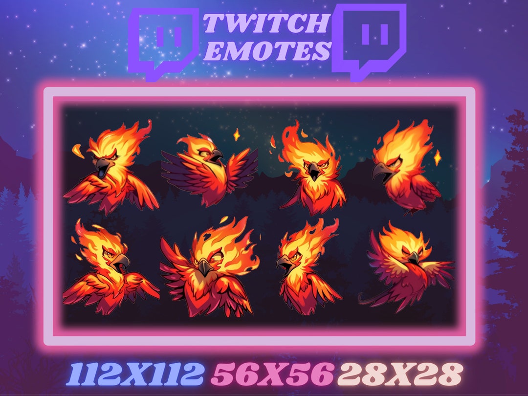 8 Phoenix Twitch Emotes - Etsy