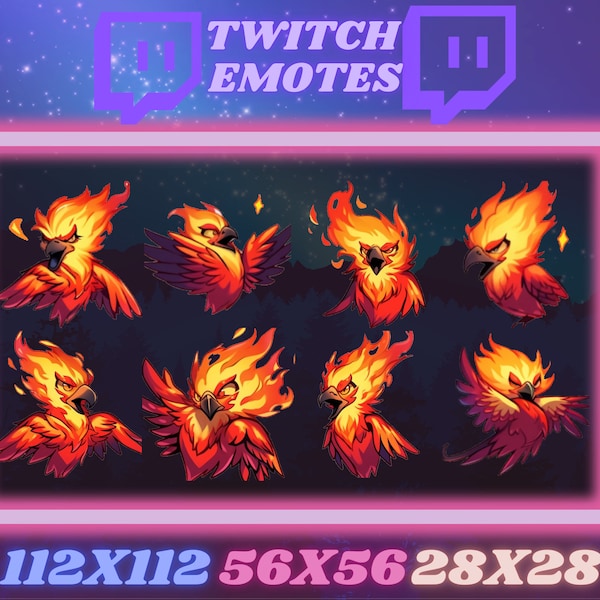 Twitch Phoenix Emote - Etsy