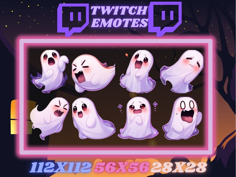 8 Ghost Twitch Emotes - Etsy