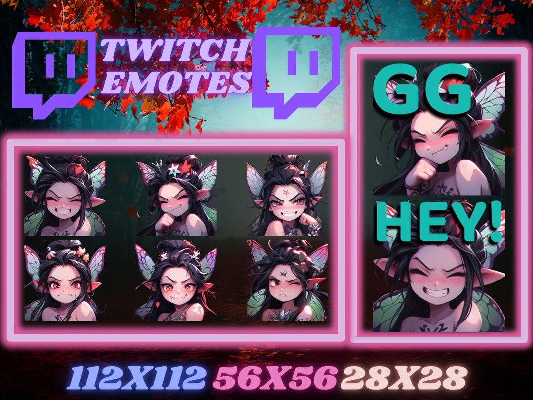8 Dark Fairy Twitch Emotes - Etsy