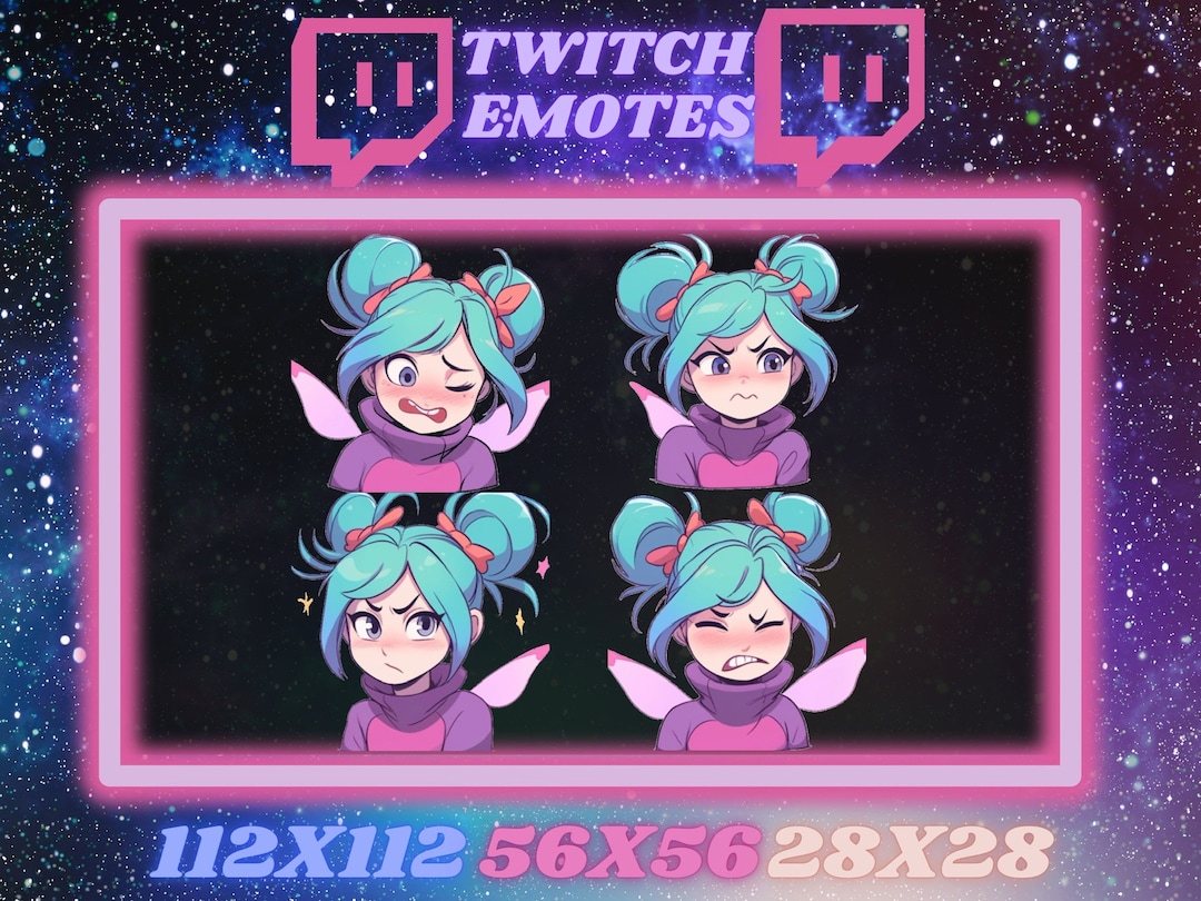 4 Fairy Girl Twitch Emotes - Etsy
