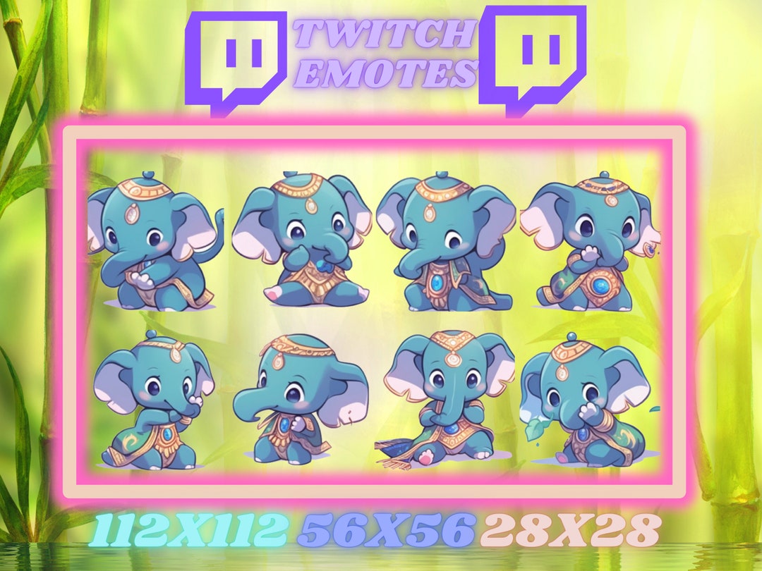 8 Indian Elephant Twitch Emotes - Etsy