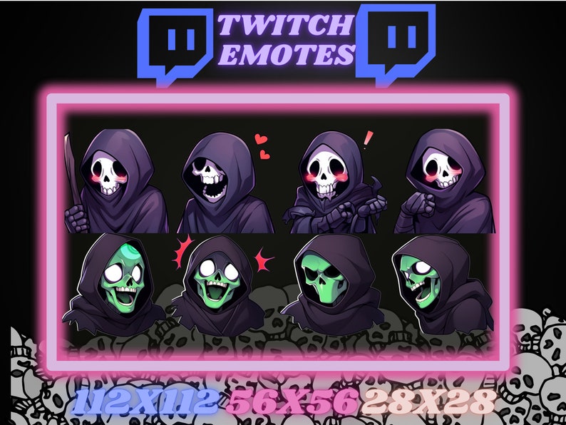 8 Grim Reaper Twitch Emotes - Etsy