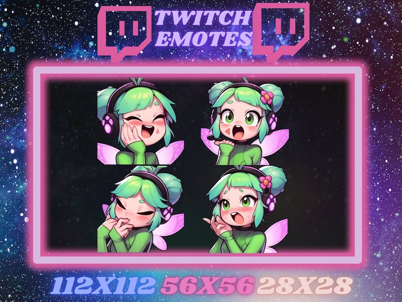 4 Fairy Girl Twitch Emotes - Etsy