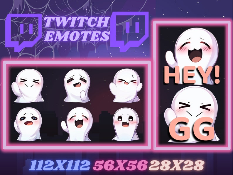 8 Ghost Twitch Emotes - Etsy