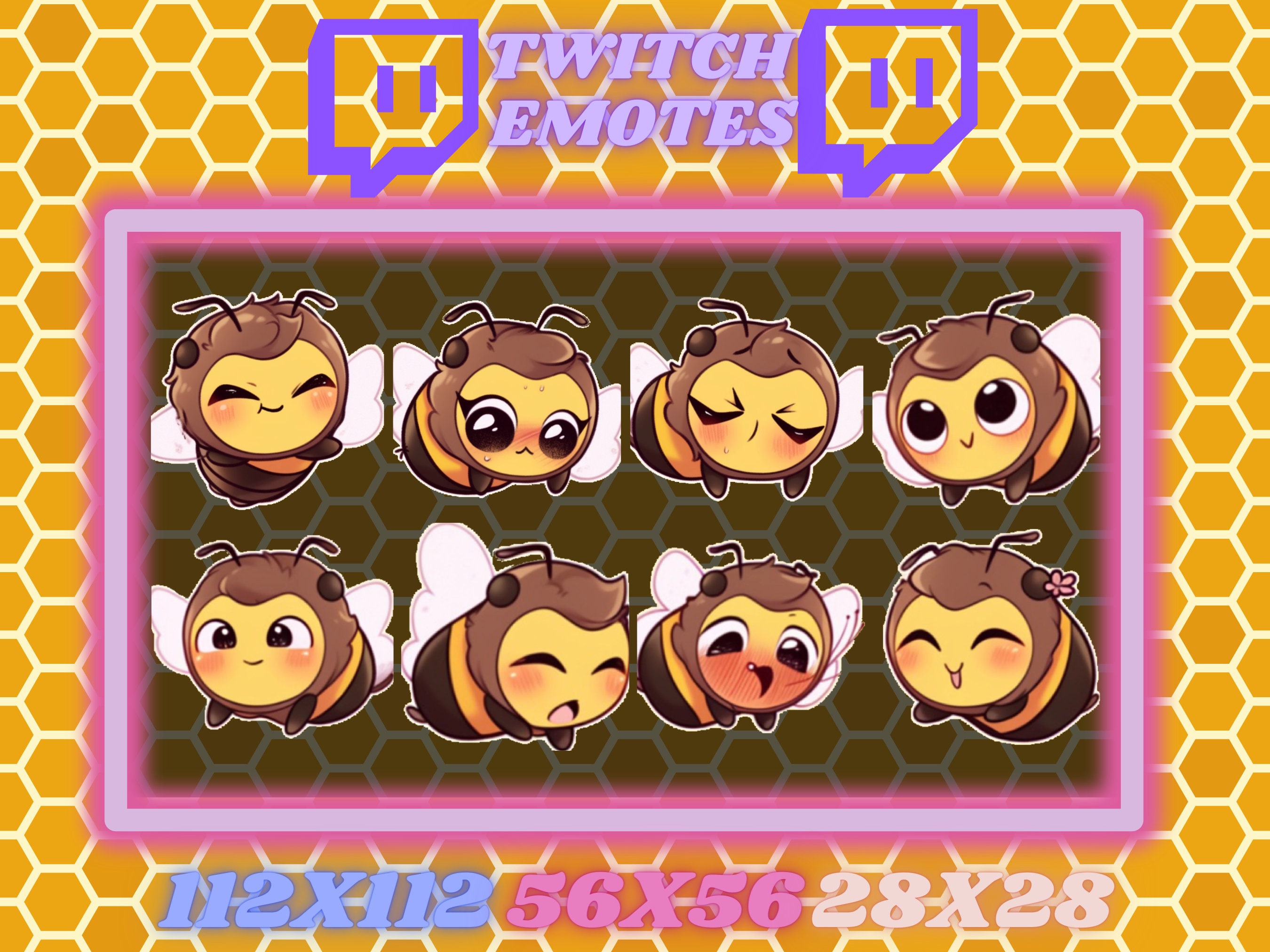 8 Bee Twitch Emotes - Etsy