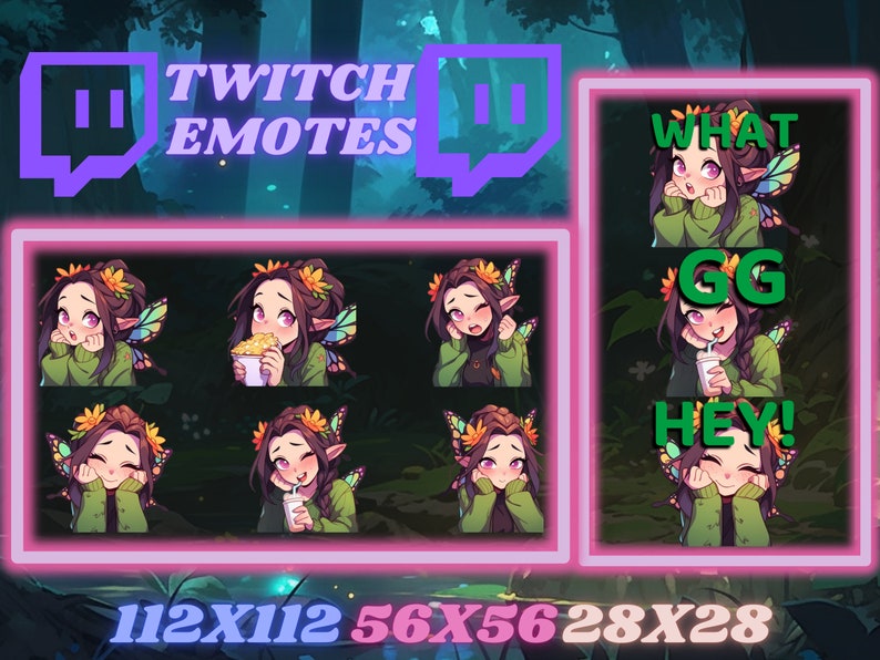 9 Fairy Twitch Emotes - Etsy