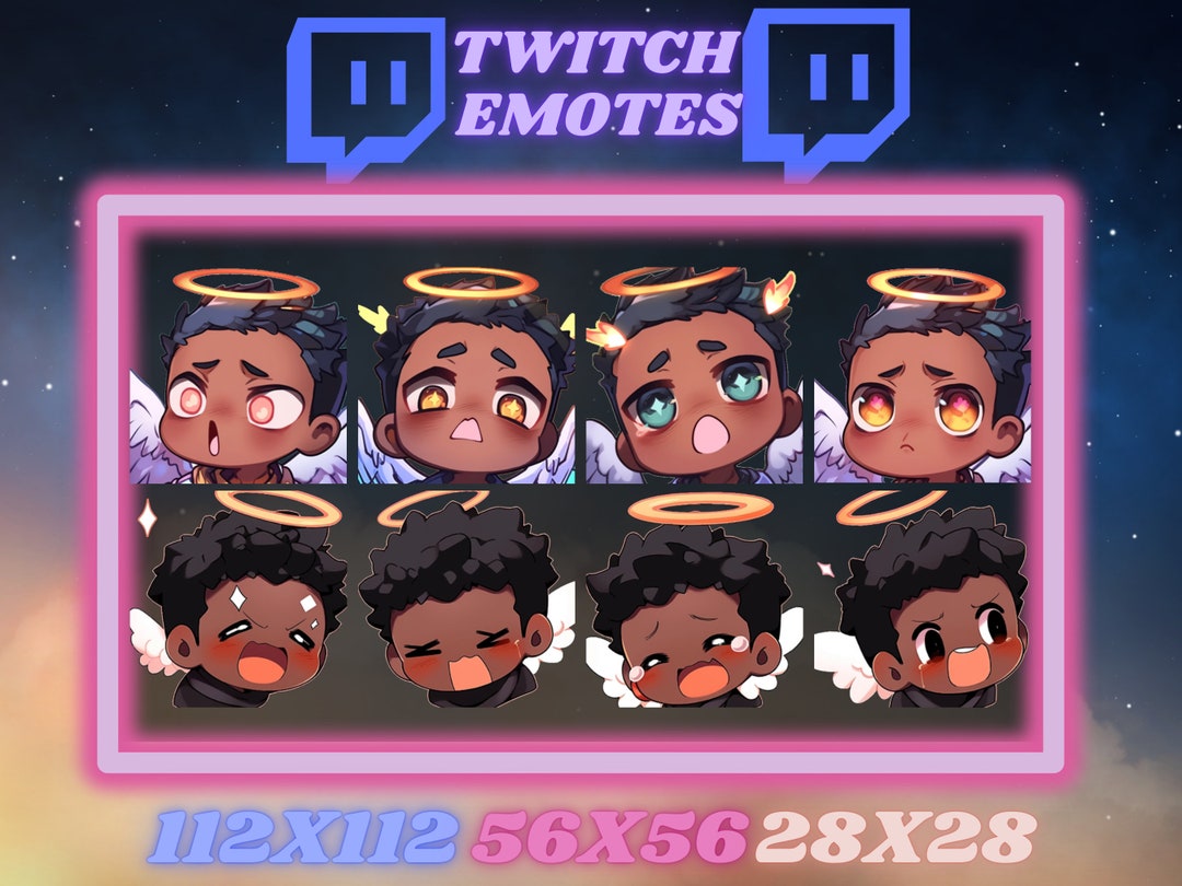 8 Angel Boy Twitch Emotes - Etsy