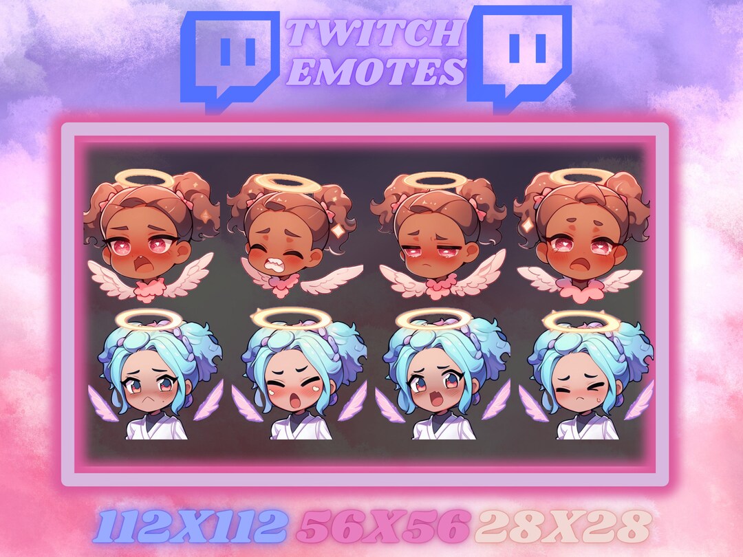 8 Cute Angel Twitch Emotes - Etsy