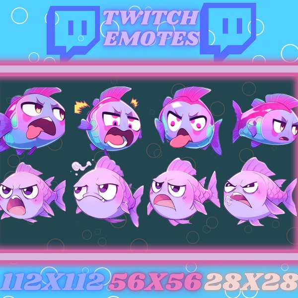 Fish Twitch Emotes - Etsy