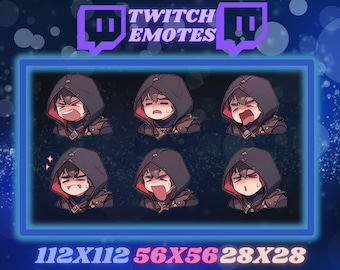 Assassin/killer hunter Emotes for Twitch, Discord Kawaii/flow Cute ...