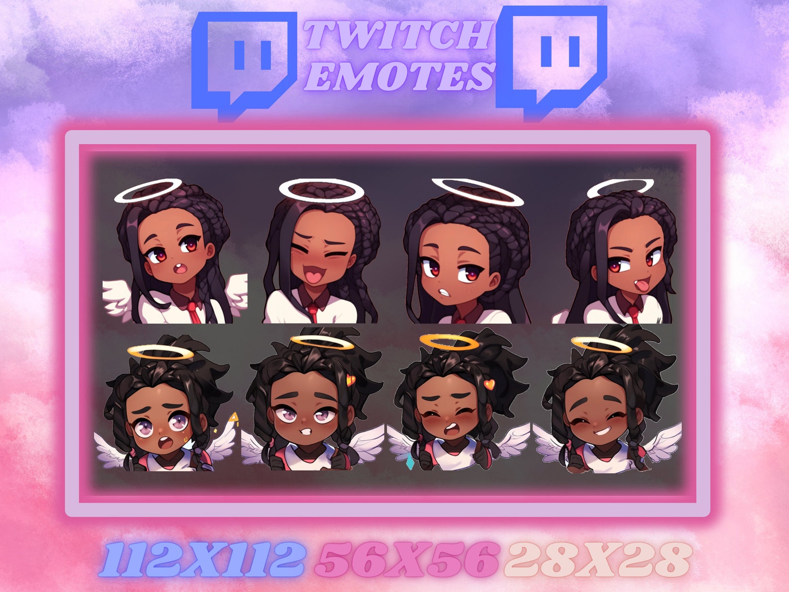8 Cute Angel Twitch Emotes - Etsy