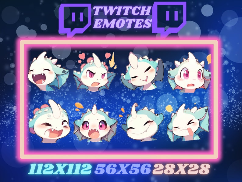 8 Cute Dragon Twitch Emotes - Etsy