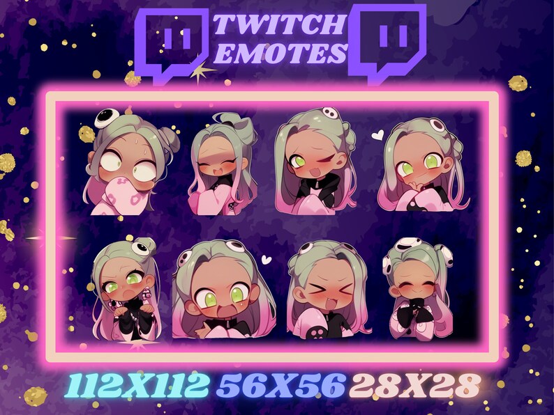 8 Demon Girl Inspired Twitch Emotes - Etsy