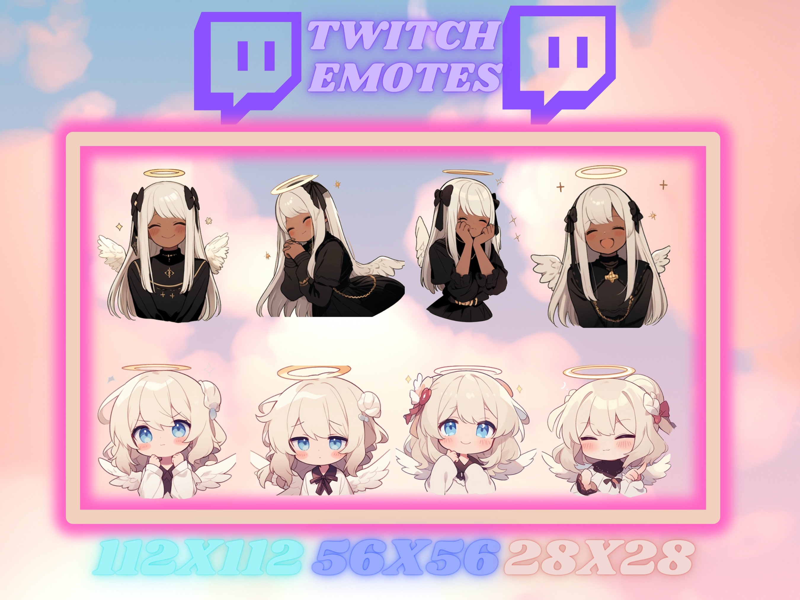 8 Angel Twitch Emotes - Etsy