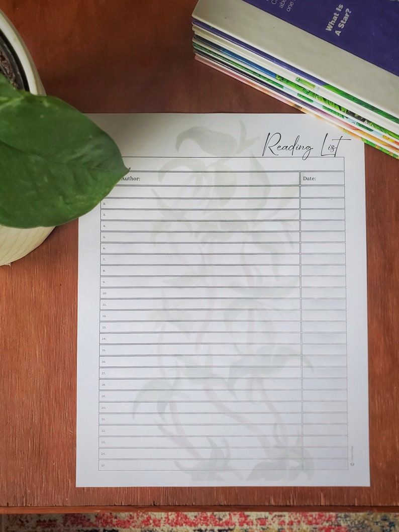 Homeschool Reading Log | Homeschool Reading List Printable | Book ...