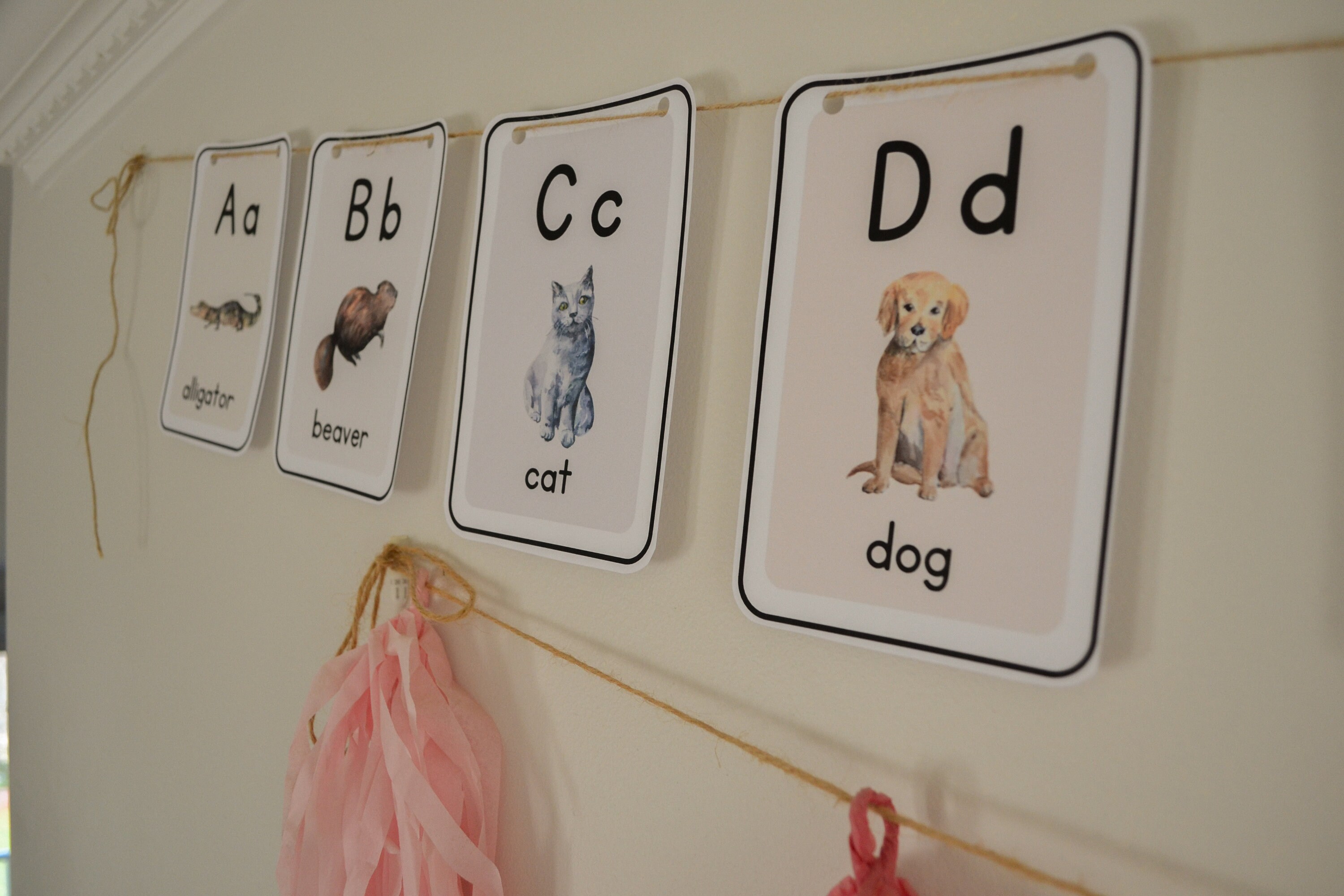 Printable ABC Bunting: Woodland Animal Alphabet Banner (digital ...