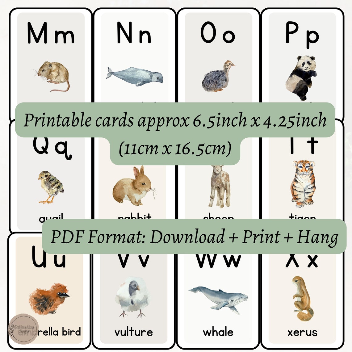 Printable ABC Bunting: Woodland Animal Alphabet Banner (digital ...