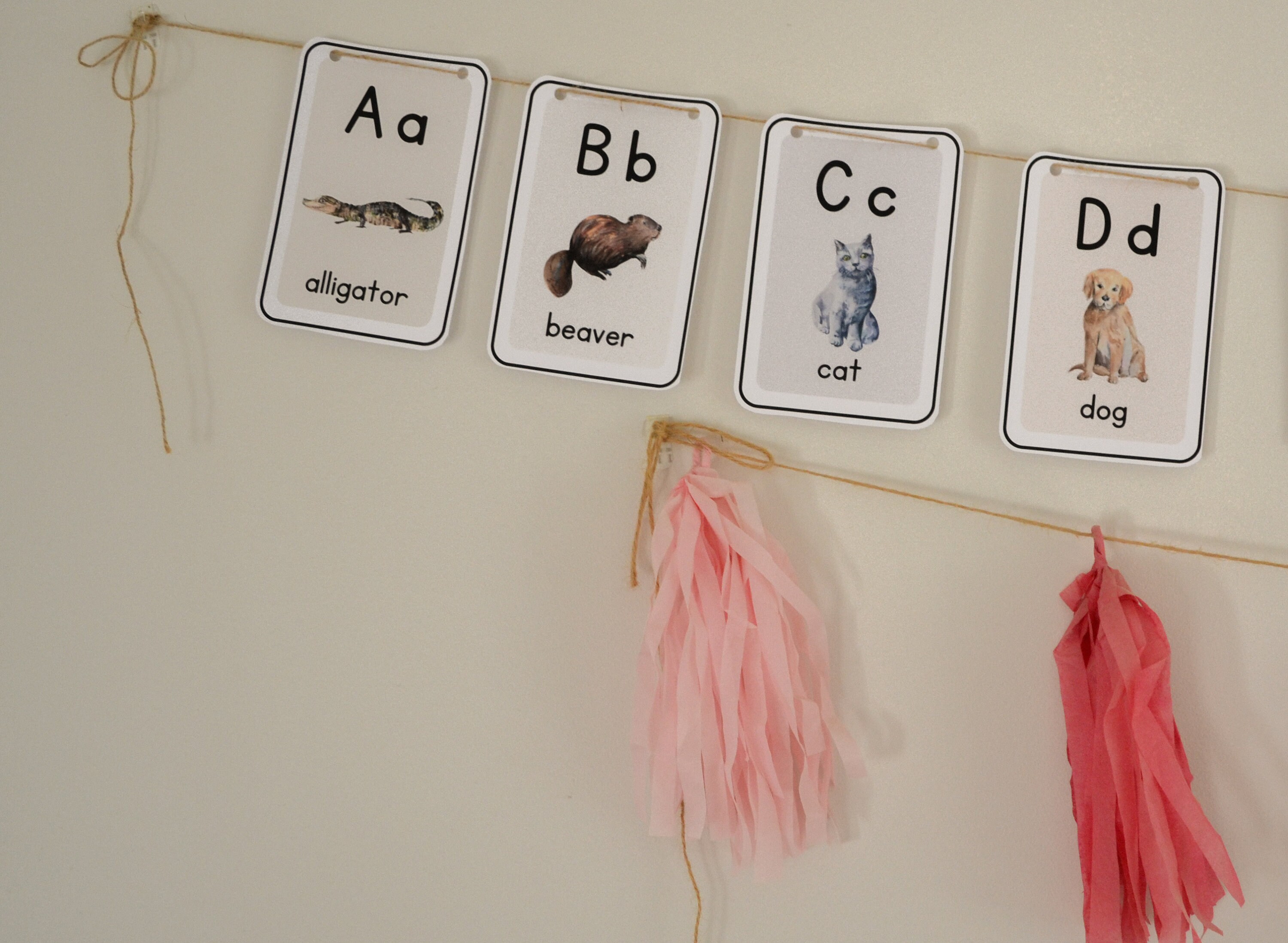 Printable ABC Bunting: Woodland Animal Alphabet Banner (digital ...