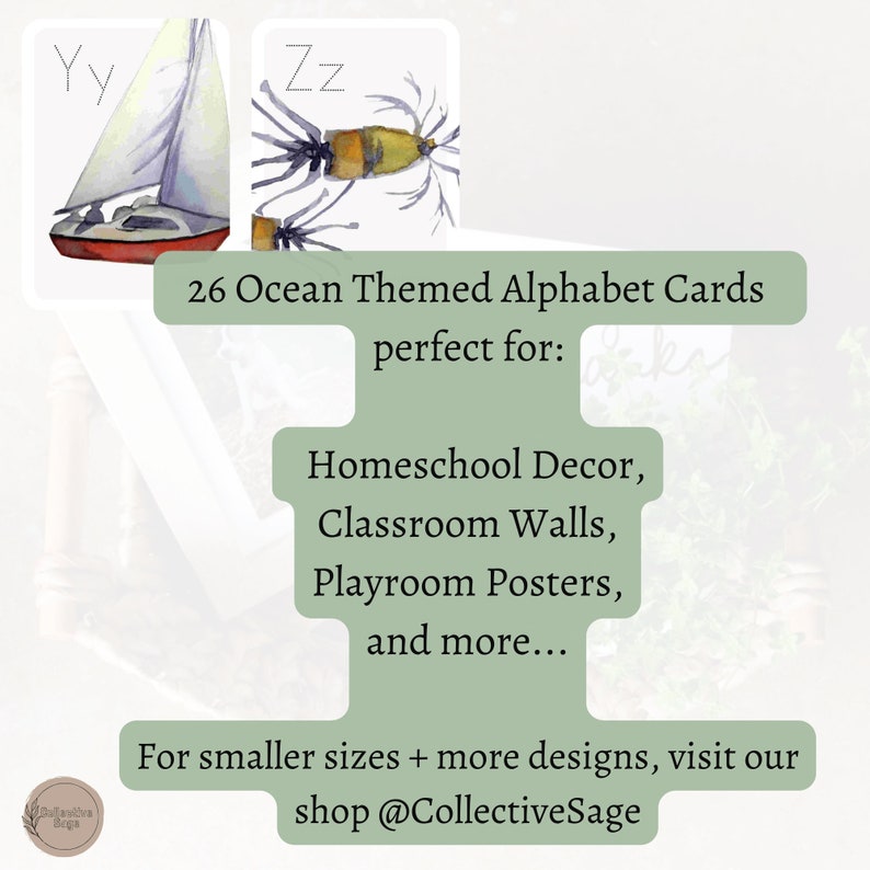 Ocean Alphabet Wall Poster, Nature ABC, Ocean Schoolroom Theme ...
