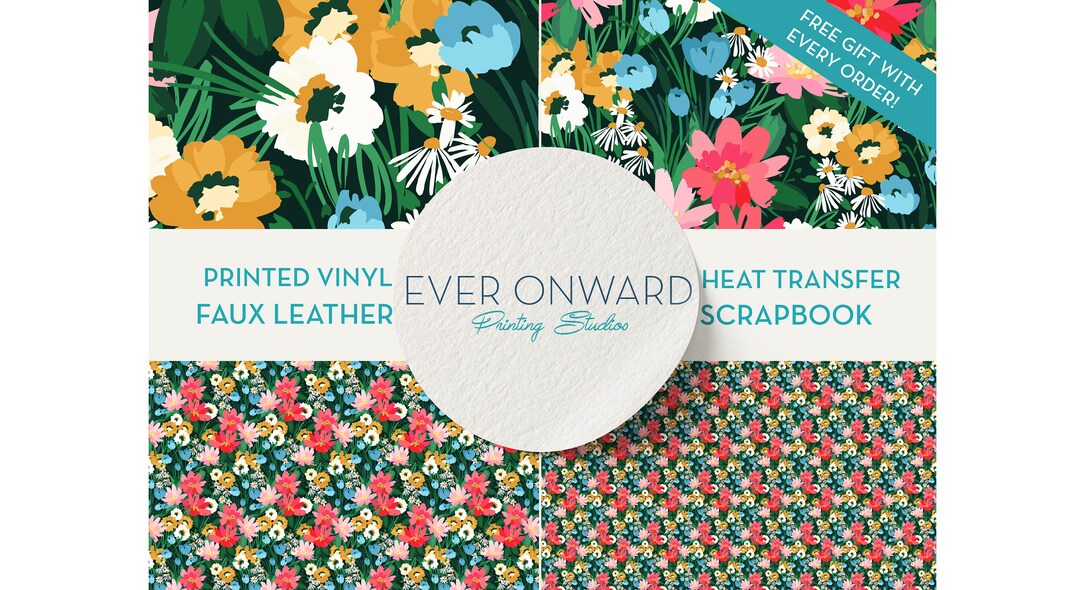 Tropical Flowers Vinyl, HTV, Indoor Vinyl, Printed Vinyl, Patterned ...
