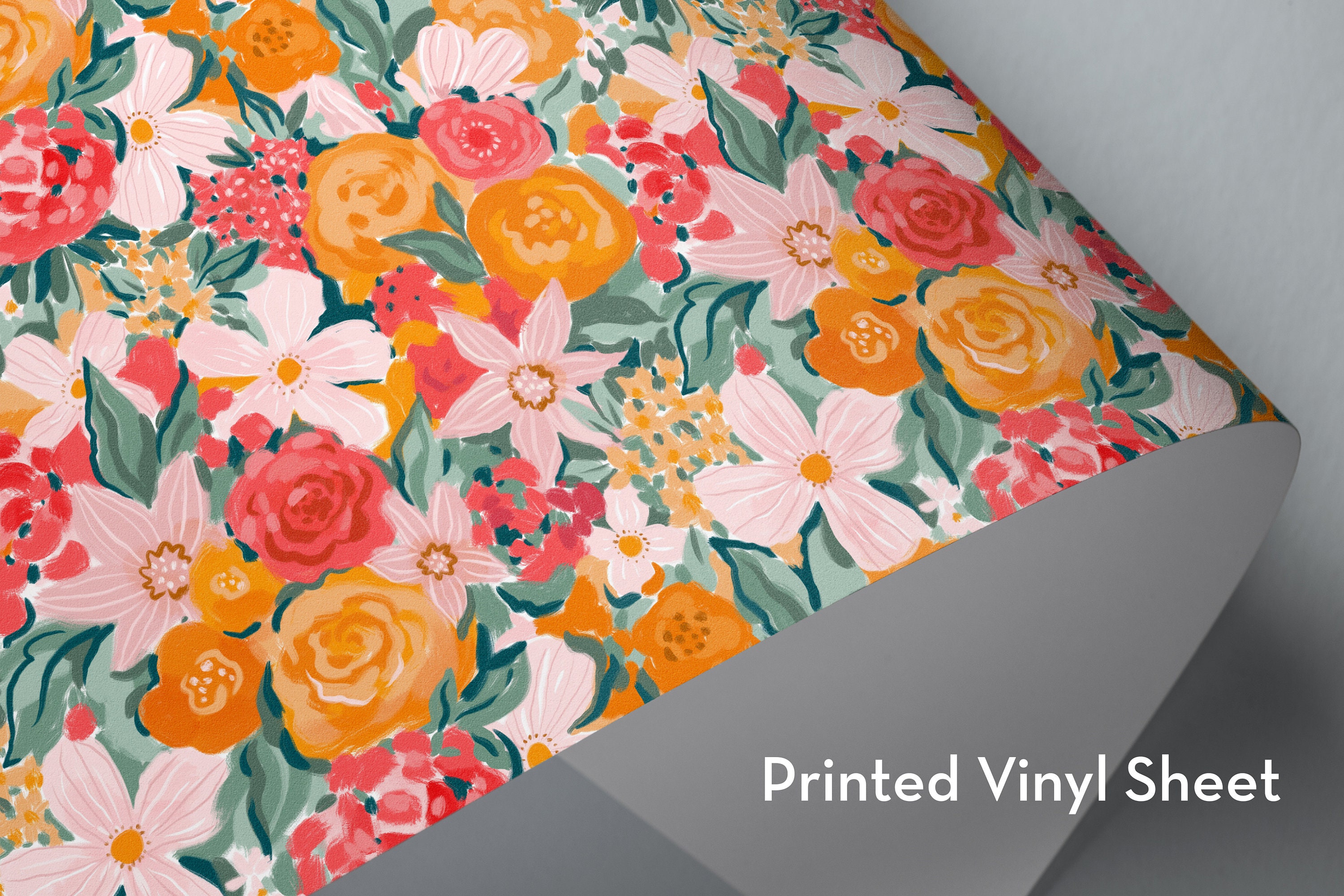 Flower Craft Vinyl HTV Indoor Vinyl Printed Vinyl - Etsy