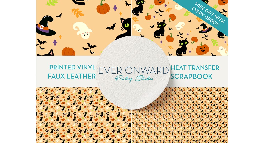 Pumpkins and Kittens Halloween Vinyl, HTV, Indoor Vinyl, Printed Vinyl ...