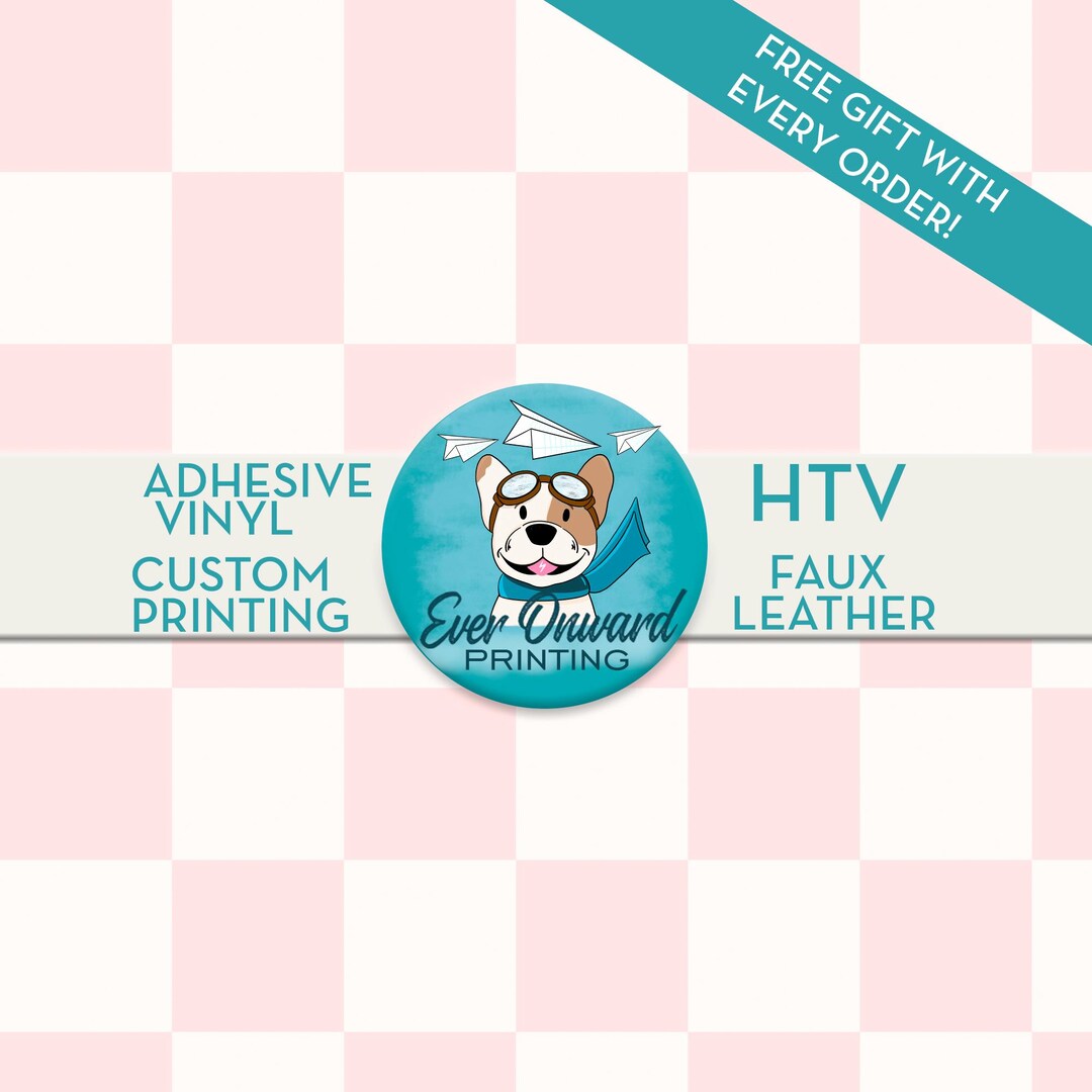 Light Pink Checkered Gingham Vinyl, HTV, Indoor Vinyl, Printed Vinyl ...