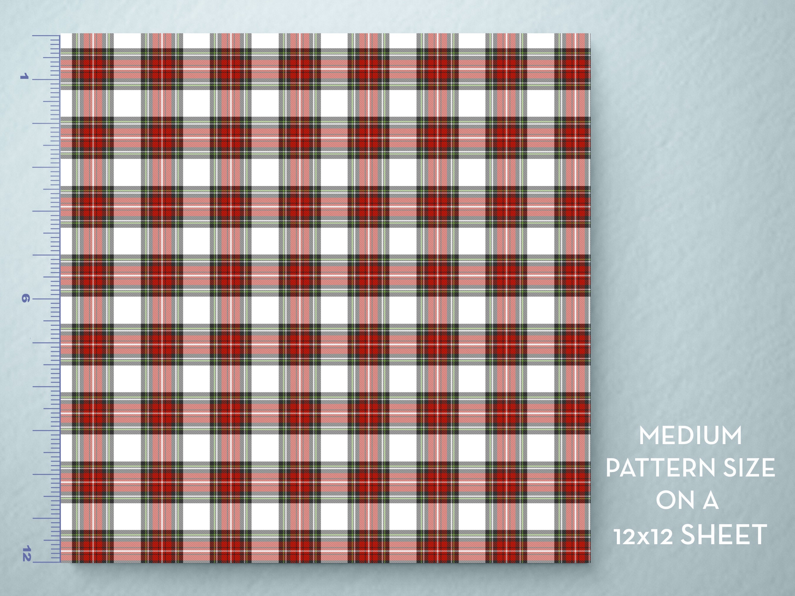 Red and White Christmas Plaid Vinyl, HTV, Indoor Vinyl, Printed Vinyl ...