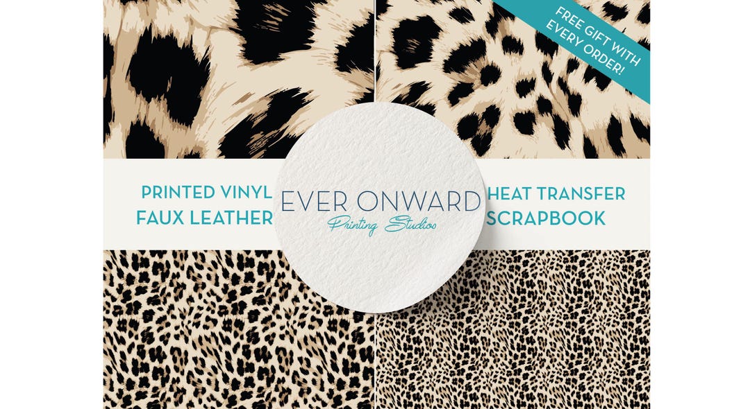 Leopard Print Vinyl, HTV, Indoor Vinyl, Printed Vinyl, Patterned Vinyl ...