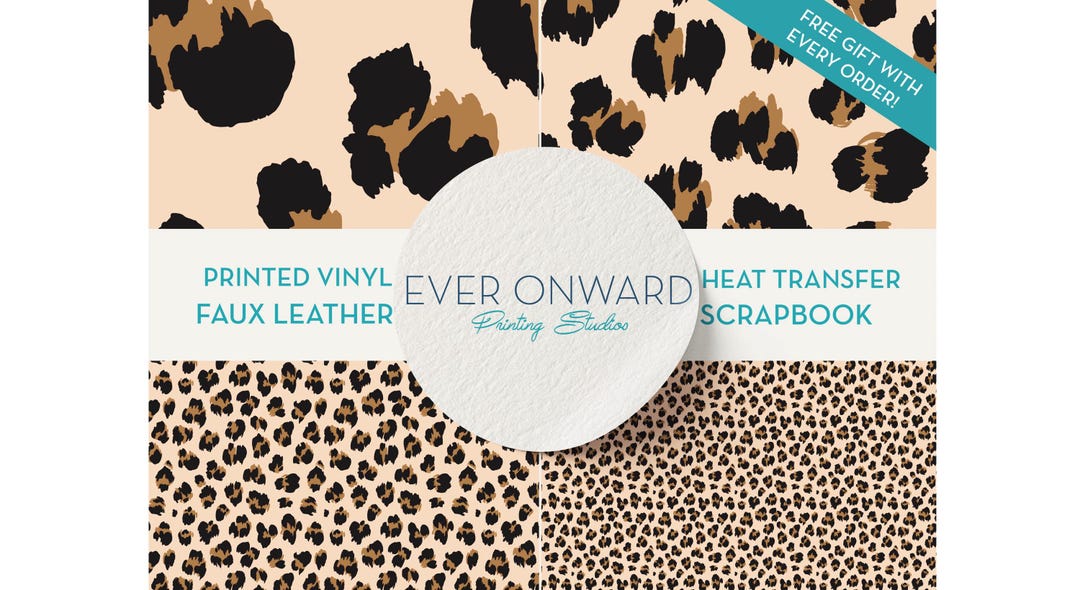 Leopard Print Vinyl, HTV, Indoor Vinyl, Printed Vinyl, Patterned Vinyl ...