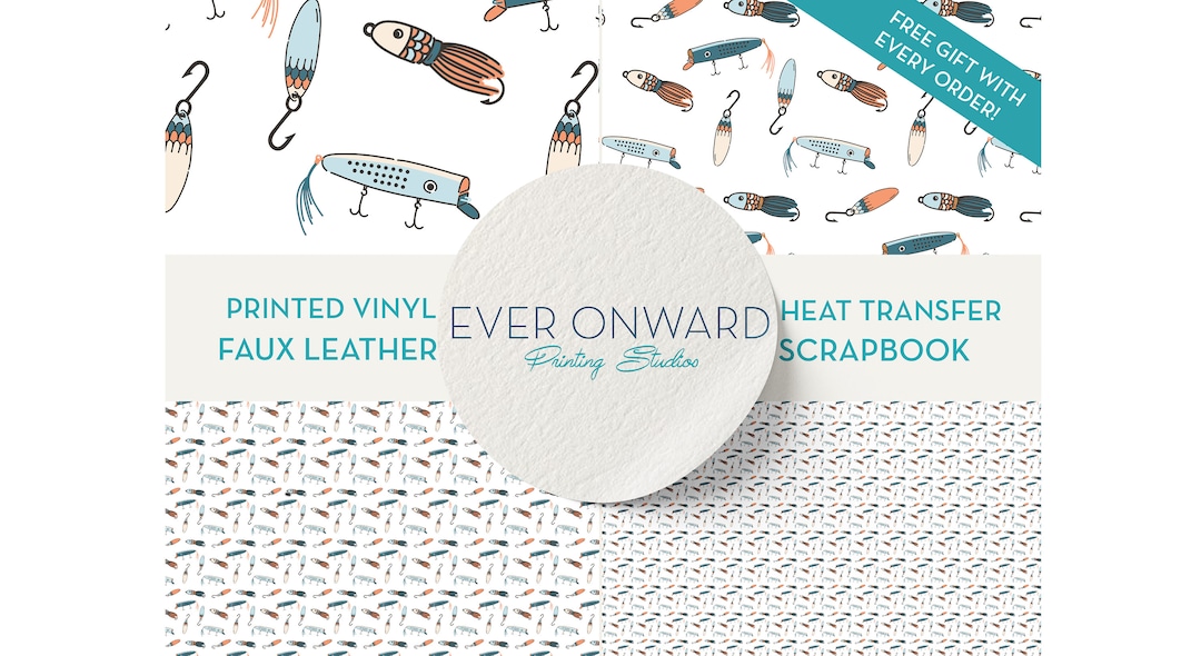 Fishing Lures Vinyl, HTV, Indoor Vinyl, Printed Vinyl, Patterned Vinyl ...