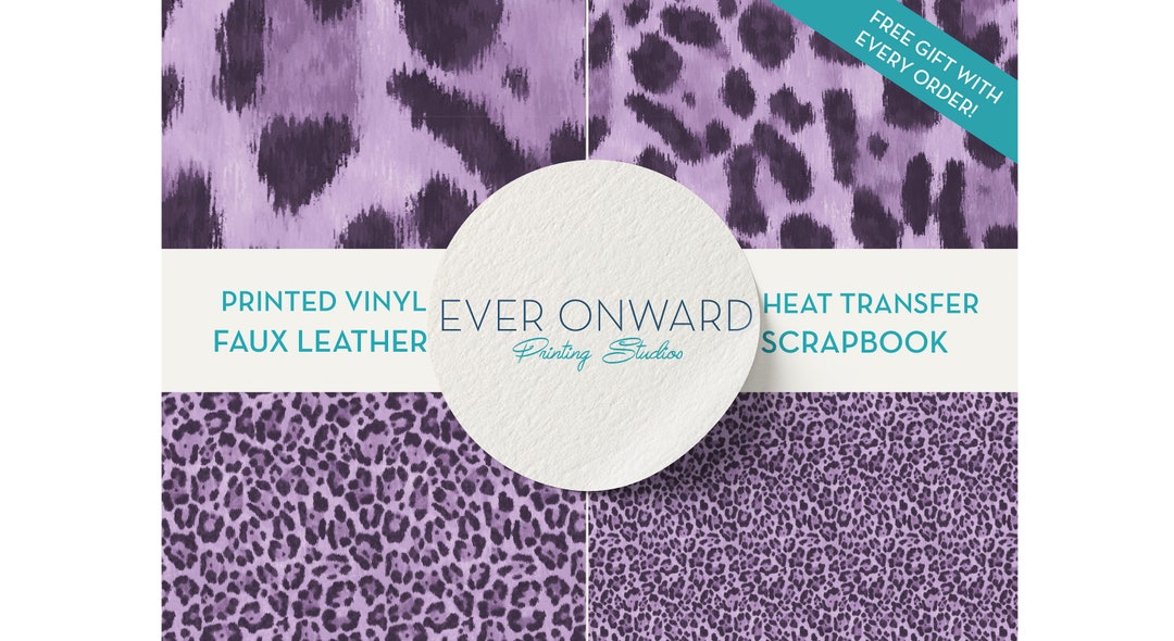 Lavender Leopard Print Vinyl, HTV, Indoor Vinyl, Printed Vinyl ...