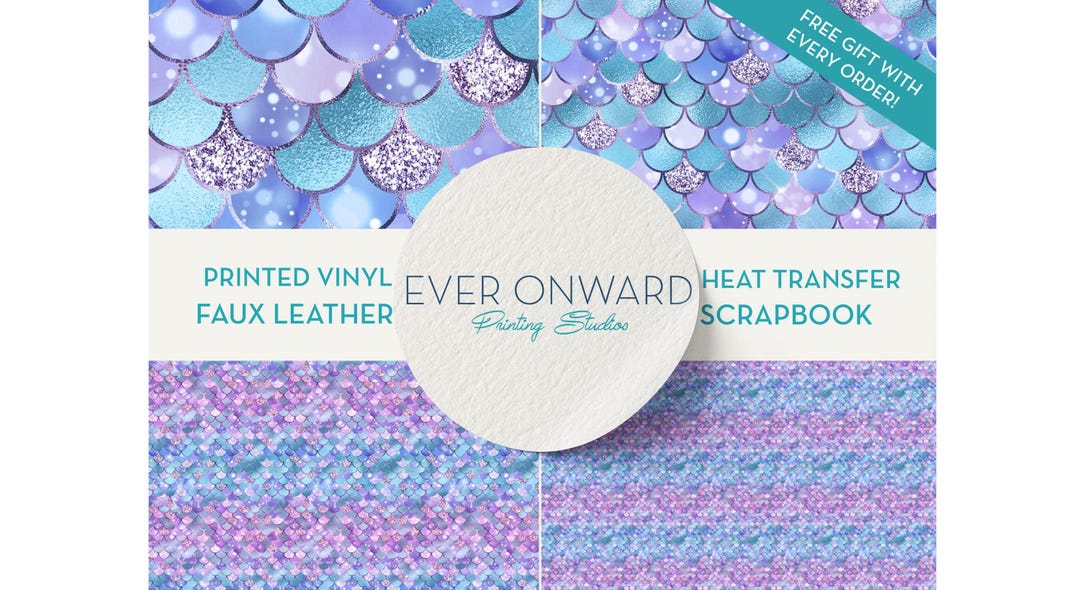 Purple Mermaid Scales Vinyl, HTV, Indoor Vinyl, Printed Vinyl ...