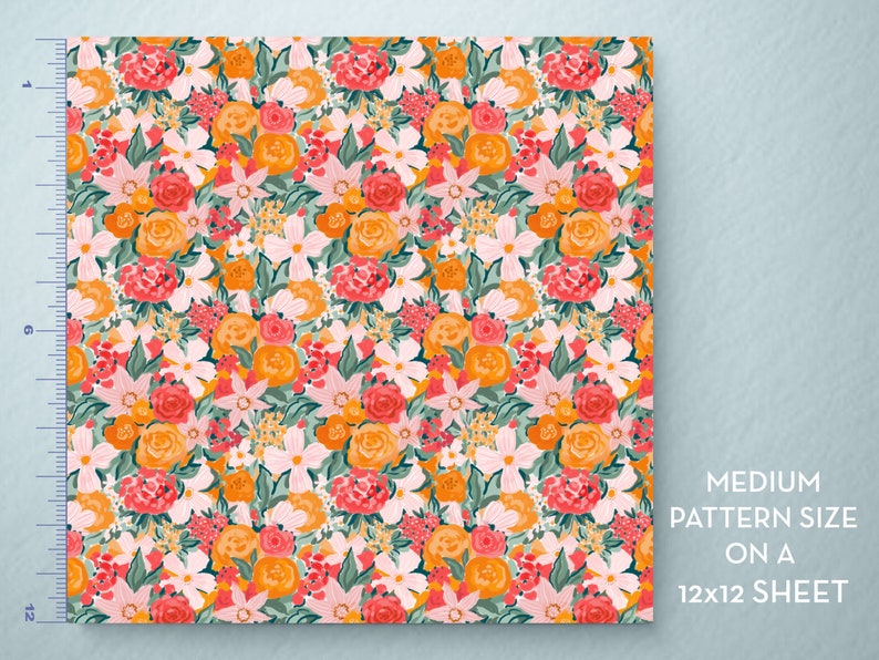 Flower Craft Vinyl HTV Indoor Vinyl Printed Vinyl - Etsy