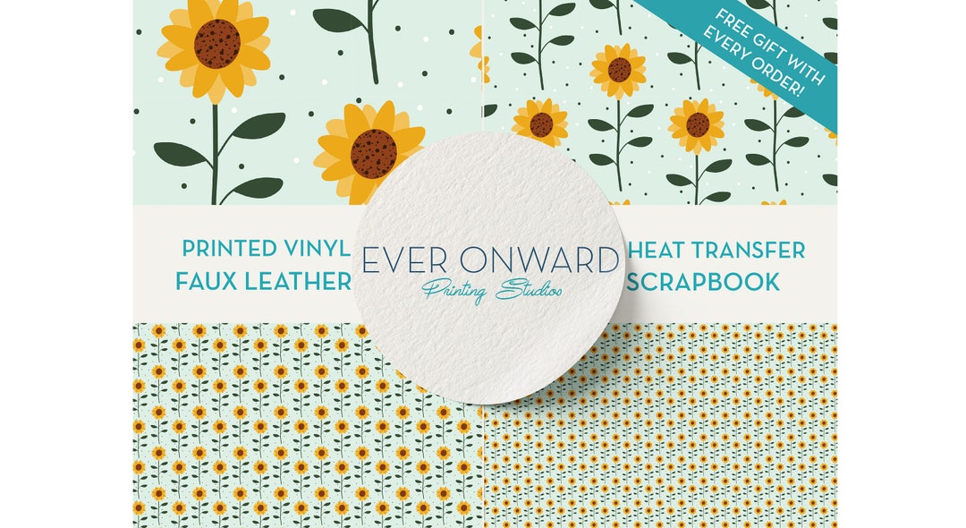 Sunflower Vinyl, HTV, Indoor Vinyl, Printed Vinyl, Patterned Vinyl ...