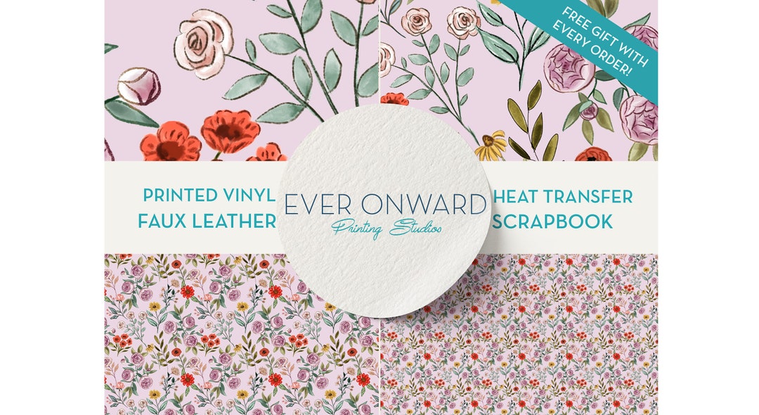 Flowers Vinyl, HTV, Indoor Vinyl, Printed Vinyl, Patterned Vinyl ...