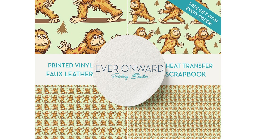Dancing Sasquatch Vinyl, HTV, Indoor Vinyl, Printed Vinyl, Patterned ...