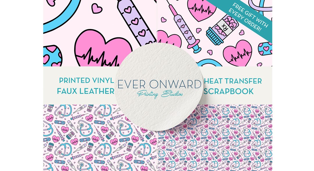Pink Hospital Nurse Vinyl, HTV, Indoor Vinyl, Printed Vinyl, Patterned ...