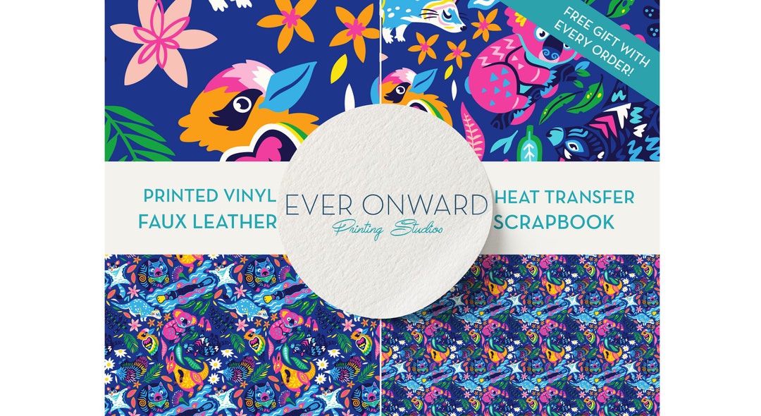 Fantasy Tropical/jungle Animals Vinyl, HTV, Indoor Vinyl, Printed Vinyl ...