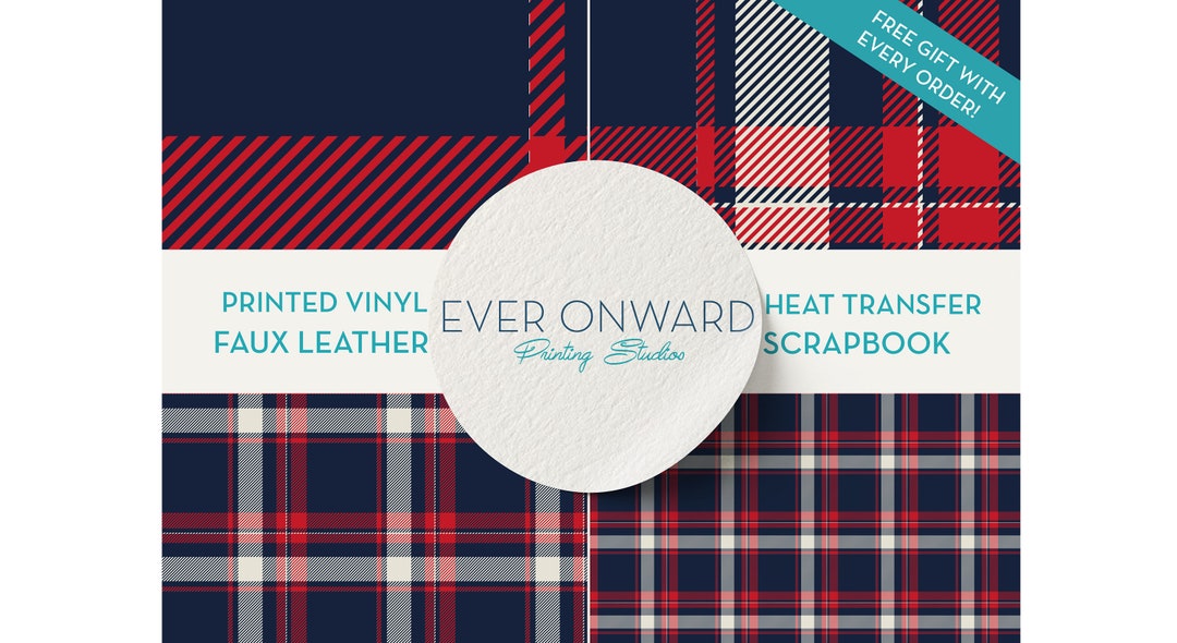 Dark Plaid Vinyl, HTV, Indoor Vinyl, Printed Vinyl, Patterned Vinyl ...