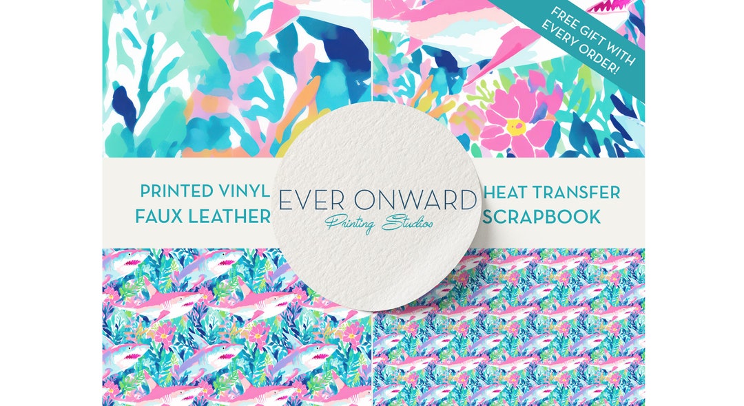 Pink Shark Vinyl, HTV, Indoor Vinyl, Printed Vinyl, Patterned Vinyl ...