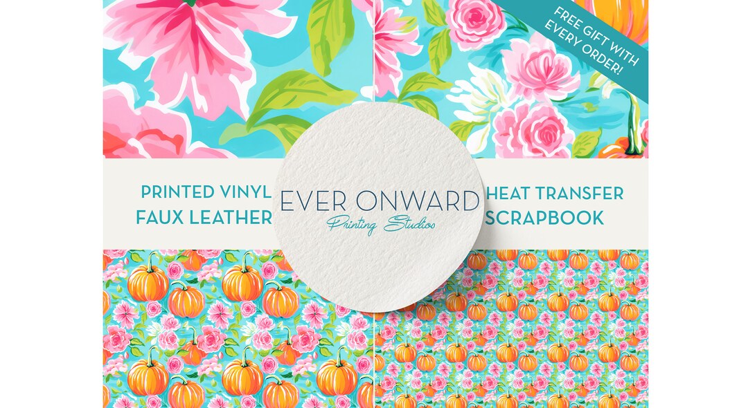 Fall Pumpkin Vinyl, HTV, Indoor Vinyl, Printed Vinyl, Patterned Vinyl ...