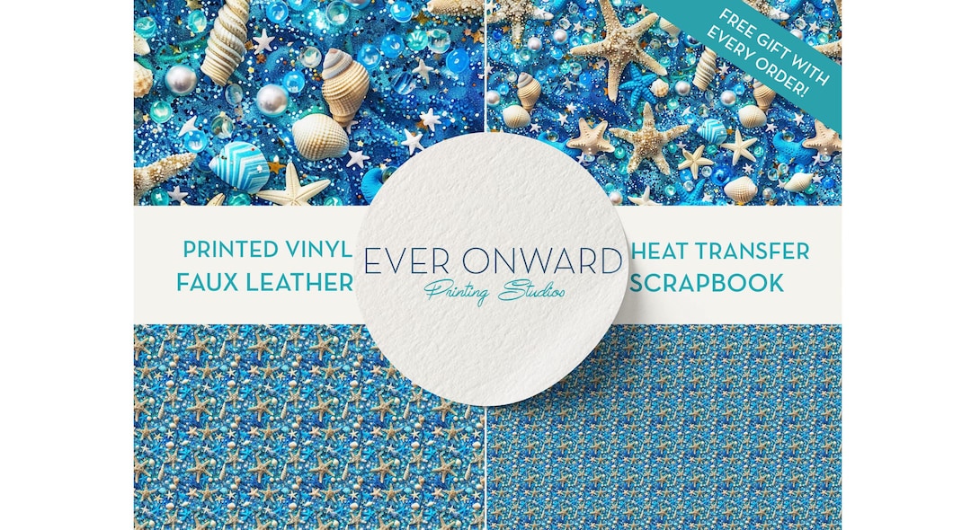 Sea Star and Shell Mix Vinyl, HTV, Indoor Vinyl, Printed Vinyl ...