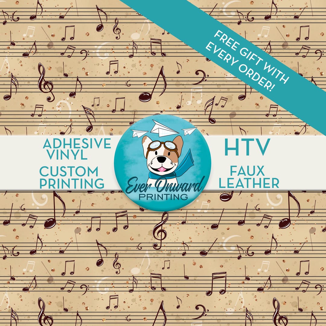 Sheet Music Vinyl, HTV, Indoor Vinyl, Printed Vinyl, Patterned Vinyl ...